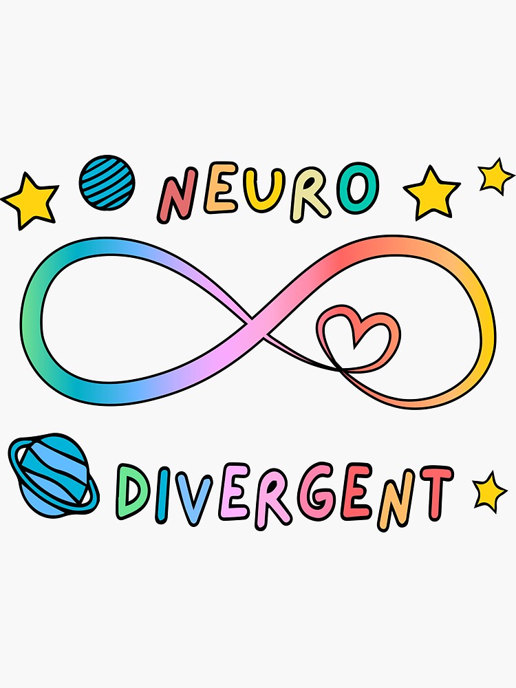 "NeuroDivergent Autism Acceptance NeuroDivergence" Sticker by Easy-Logo ...