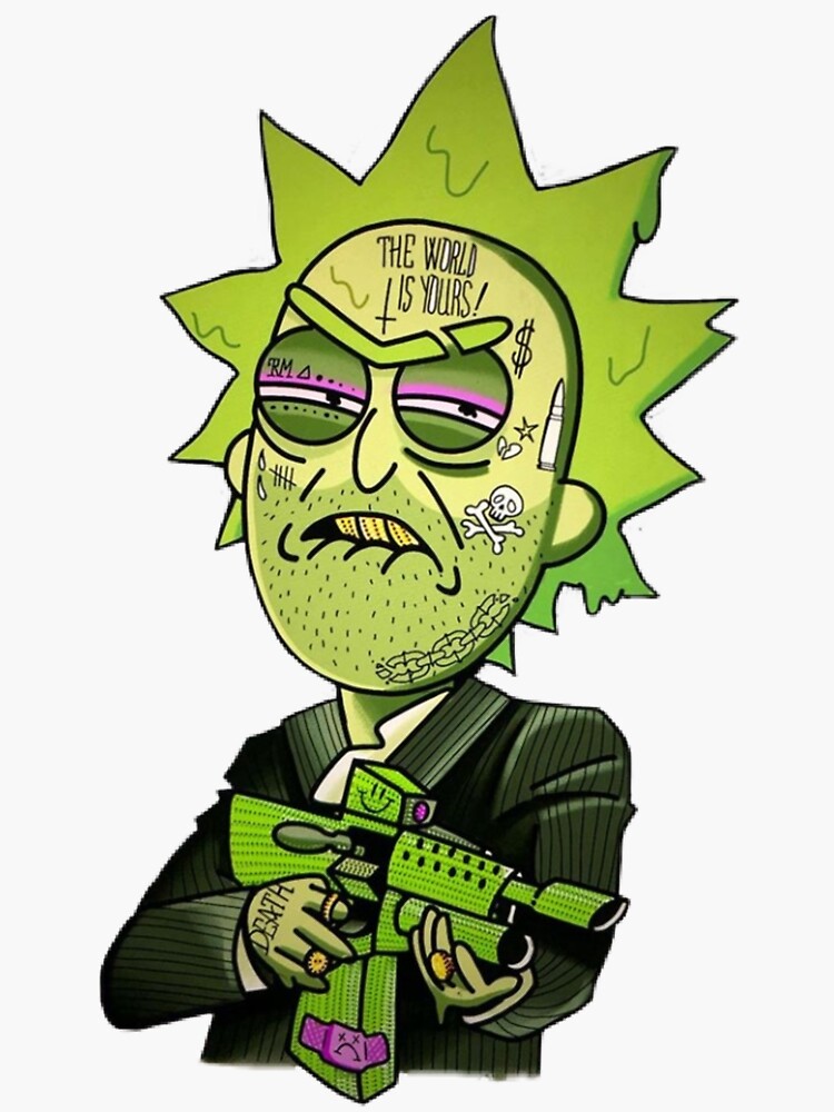 "Villain - Rick " Sticker by Animeplex | Redbubble