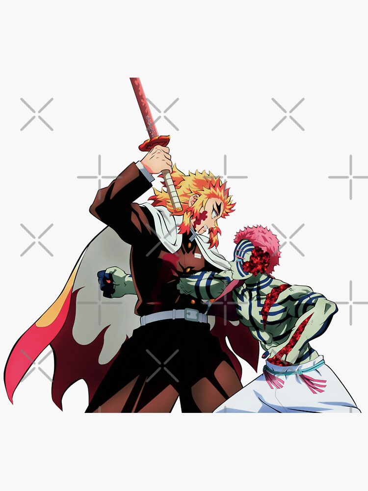 "Akaza Kimetsu No Yaiba Quotes design cool" Sticker by Emilyshop9 ...