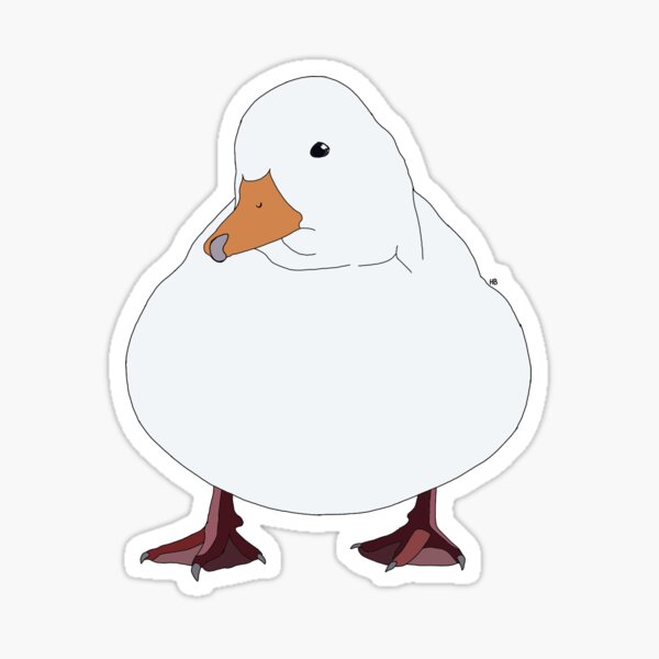 "White Call Duck" Sticker for Sale by bakerchkenranch | Redbubble