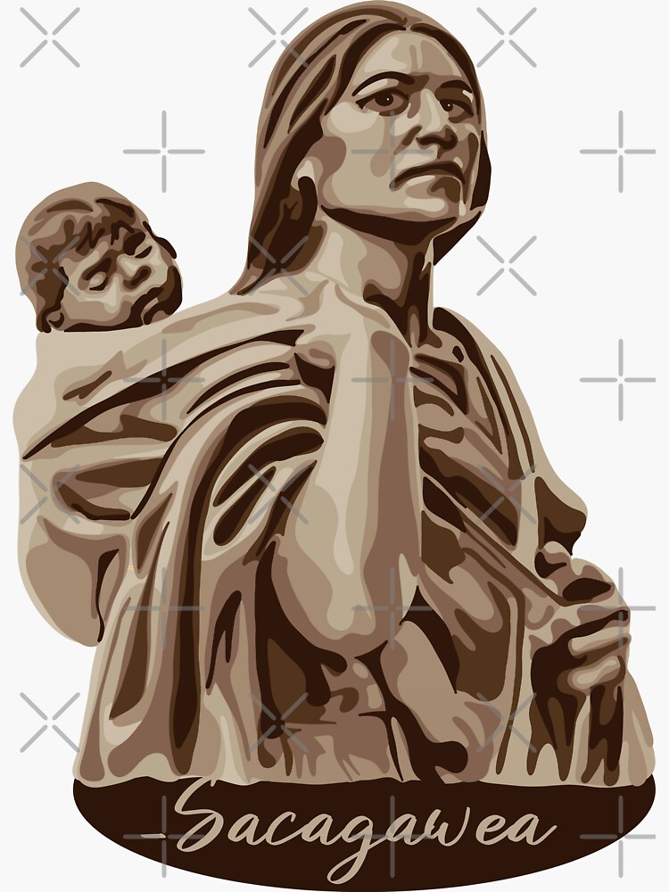 "Sacagawea Portrait" Sticker by unhingedheather | Redbubble