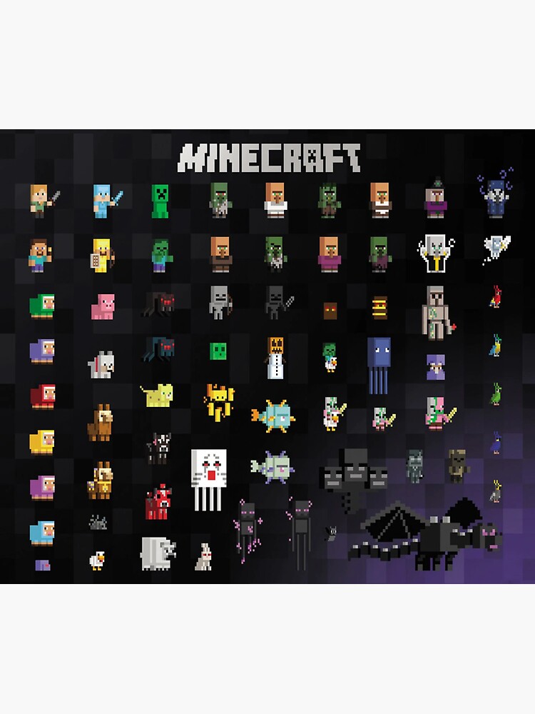 "All minecraft characters . " Sticker by ANNAPHET | Redbubble