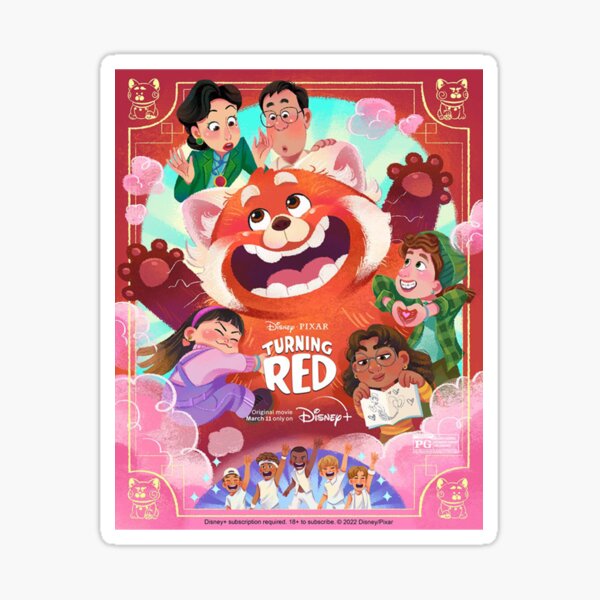 "Turning Red " Sticker by PittiesCorner | Redbubble
