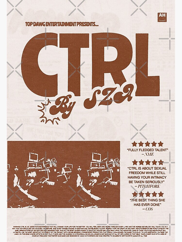 "Music "CTRL" (Brown SZA)" Sticker by Larrystal | Redbubble