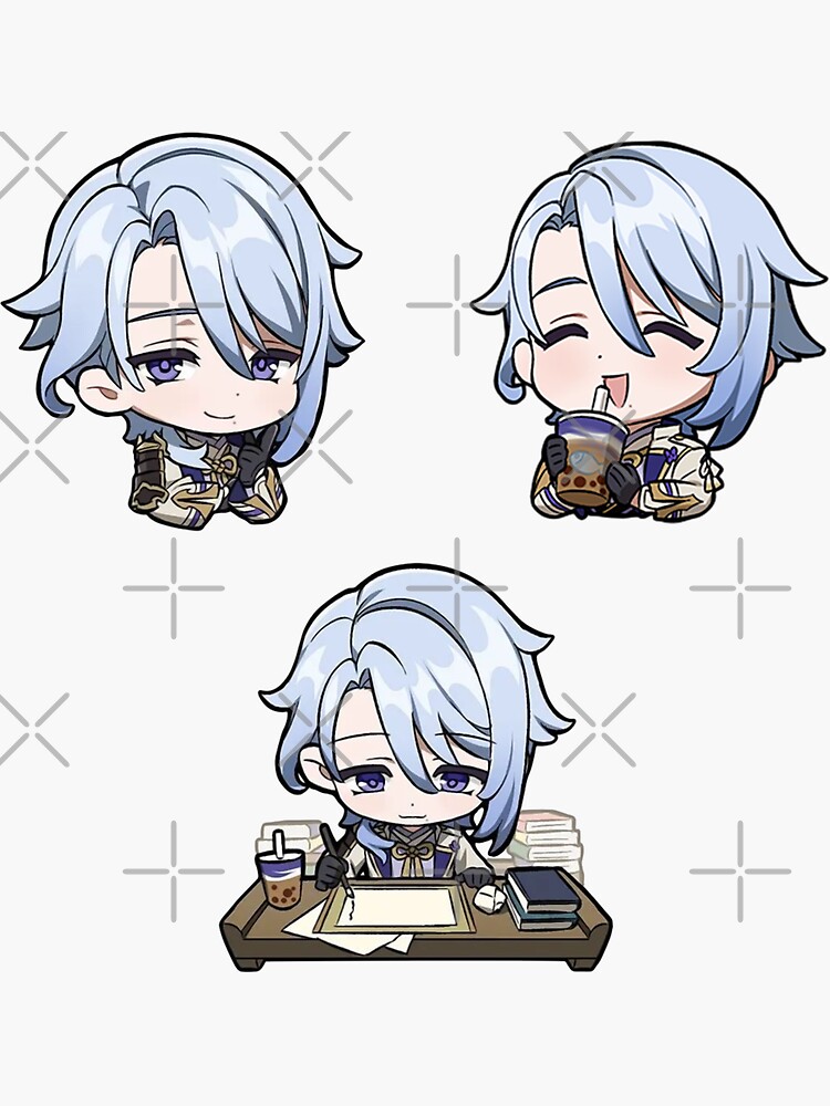 "Chibi Ayato - Genshin Impact" Sticker for Sale by persephonexx | Redbubble