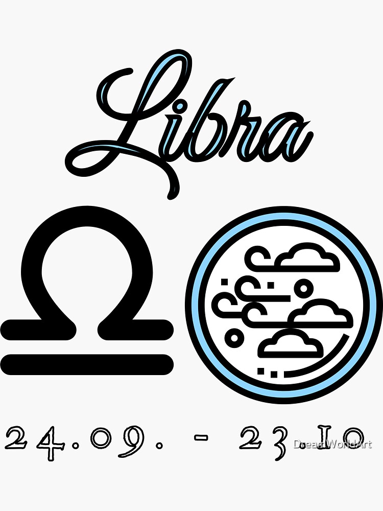 "Libra Element Zodiac" Sticker for Sale by DreamWorldArt | Redbubble