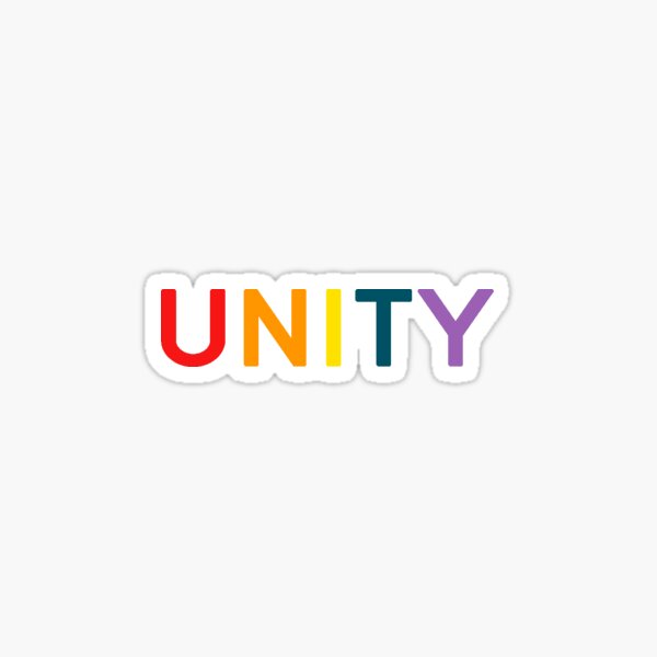 "UNITY" Sticker by victoriataneal | Redbubble