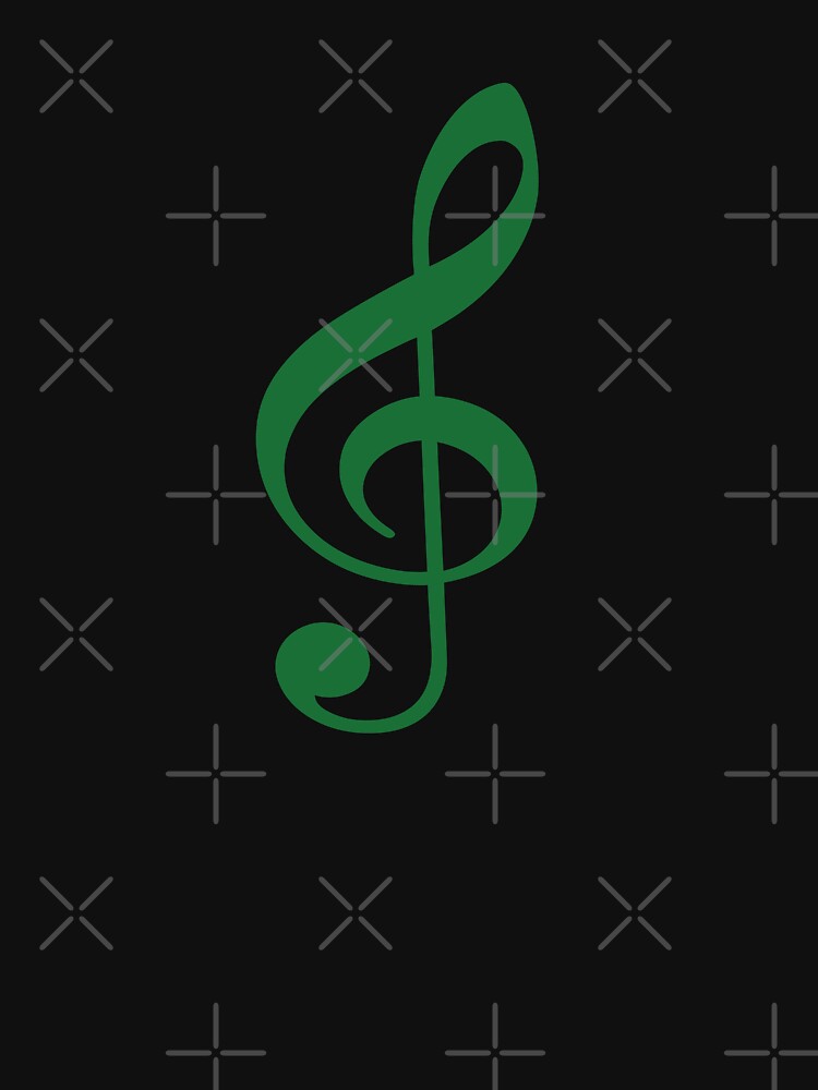 "Green G Clef Music Note" T-shirt by karismartin | Redbubble