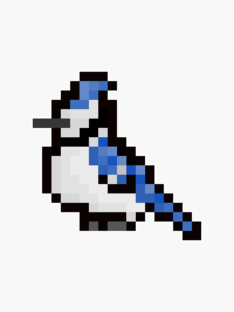 "Blue Jay Pixel Art" Sticker by holfinak | Redbubble