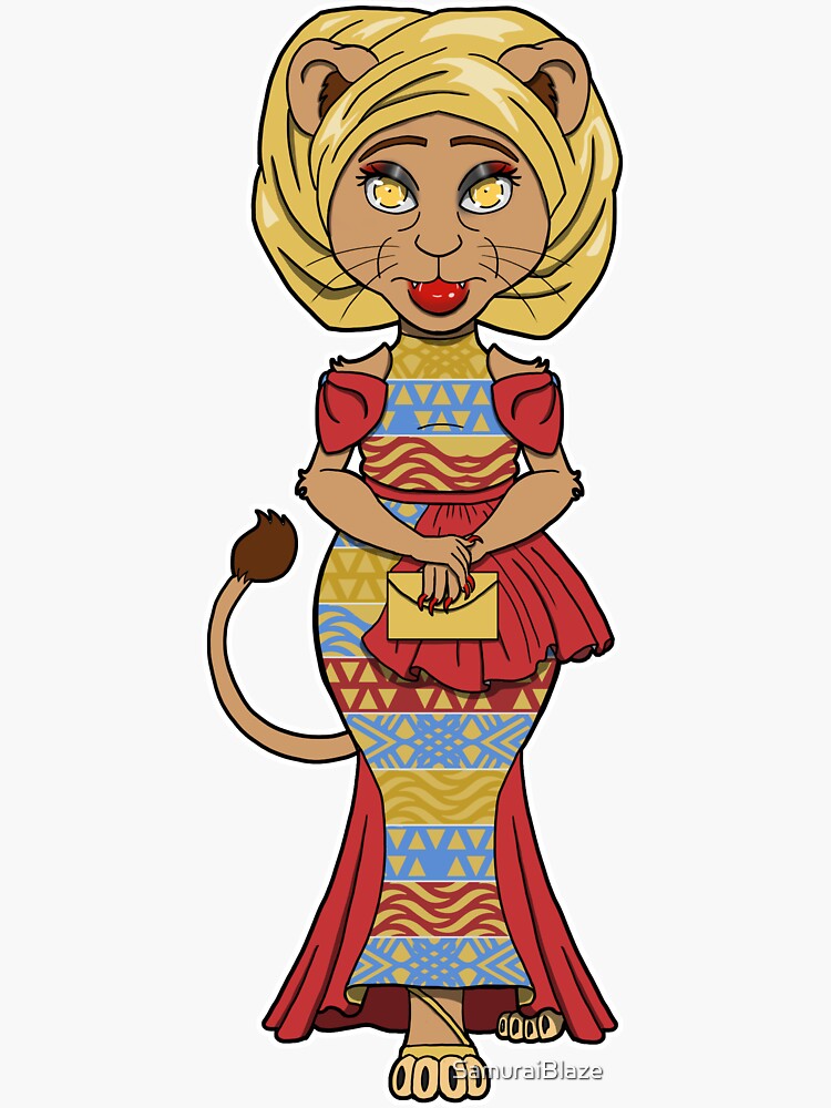 "Fur Chibi Lioness" Sticker for Sale by SamuraiBlaze | Redbubble