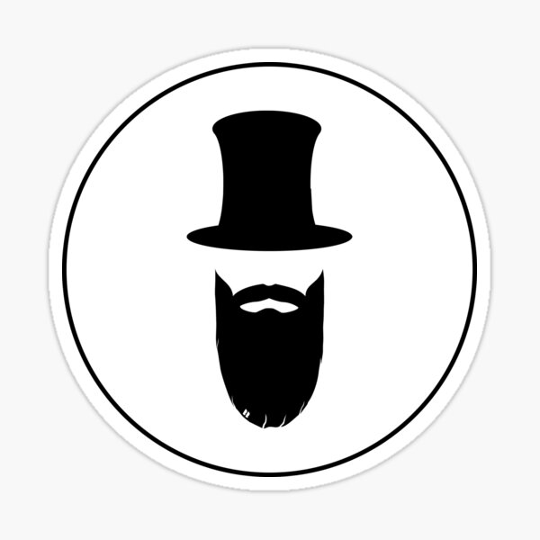 "beard, cowboy hat" Sticker by BChinBeards | Redbubble