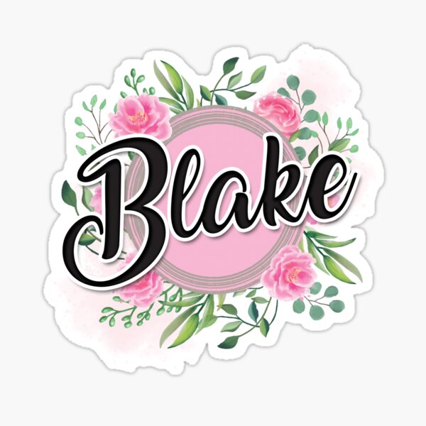 "Blake name " Sticker for Sale by badinboow | Redbubble