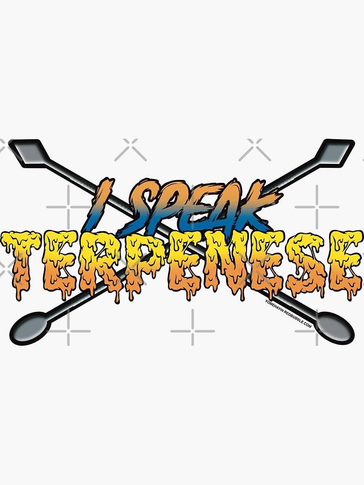 "I speak Terpenese Young Terps orange and blue Gradient Terpene Dab Art ...