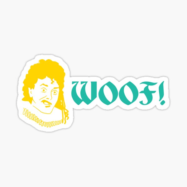 "Rik Mayall - Lord Flashheart - WOOF!" Sticker by SmashingBlouses ...