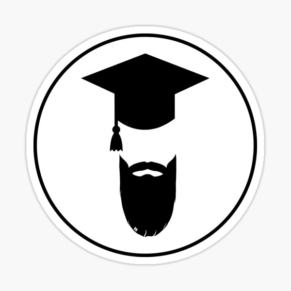 "Beards, graduation" Sticker by BChinBeards | Redbubble