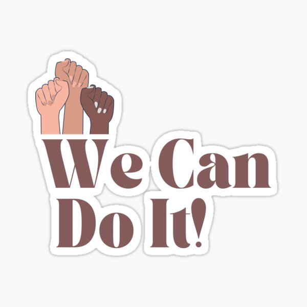 "We Can Do It Cloud - Team positivity" Sticker by Levated | Redbubble