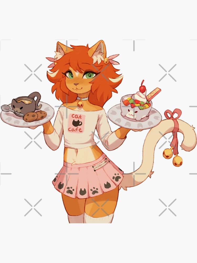 "Catboy Hashbrown" Sticker for Sale by waspsalad | Redbubble