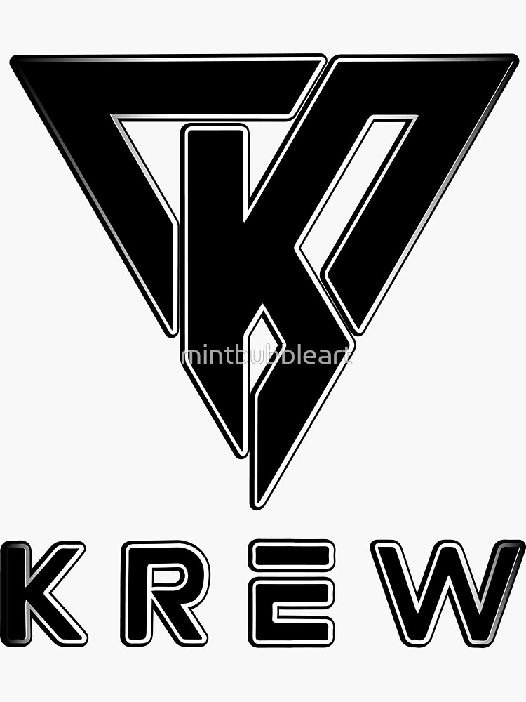 "Krew black itsfunneh funneh" Sticker by mintbubbleart | Redbubble