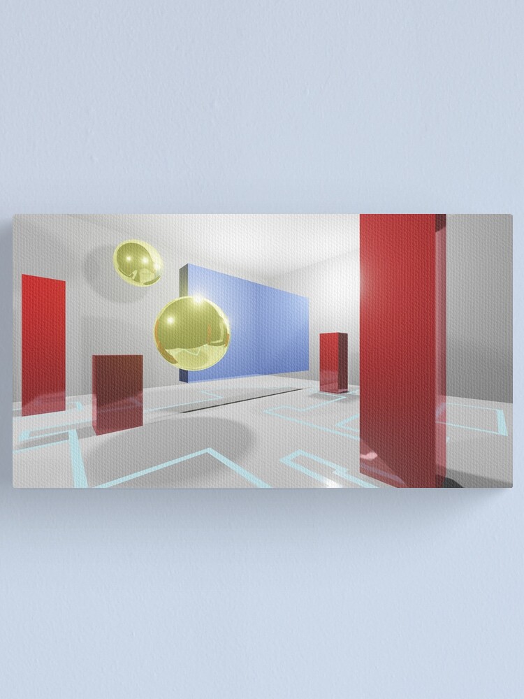"Glass Observatory, 3D Frutiger Aero Aesthetic Render" Canvas Print for ...