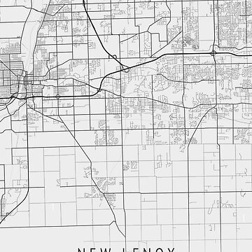 "New Lenox - Illinois - US Gray City Map" Poster for Sale by ctmapprint ...