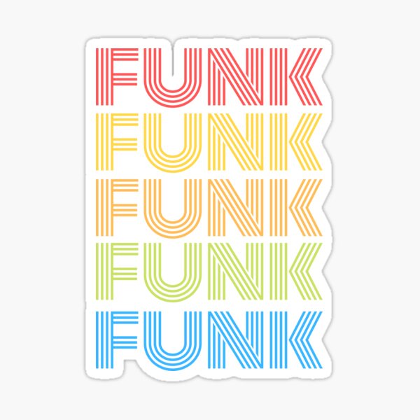 "Funk 70s 80s Disco Style Lettering" Sticker for Sale by weirdrelatives ...