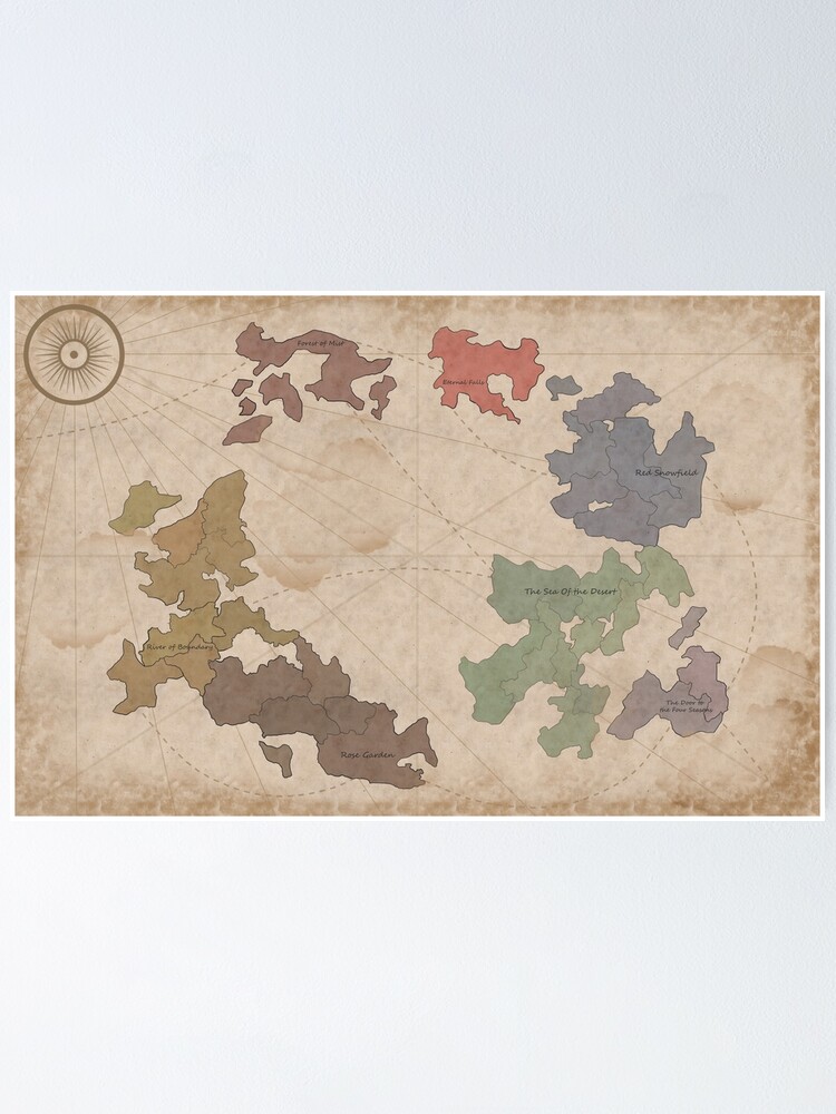 "Map of the Seven Kingdoms" Poster for Sale by Authortist | Redbubble