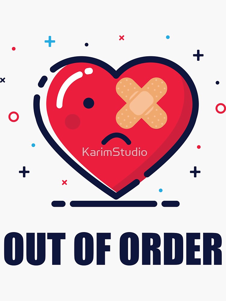 "Out of order" Sticker for Sale by KarimStudio | Redbubble