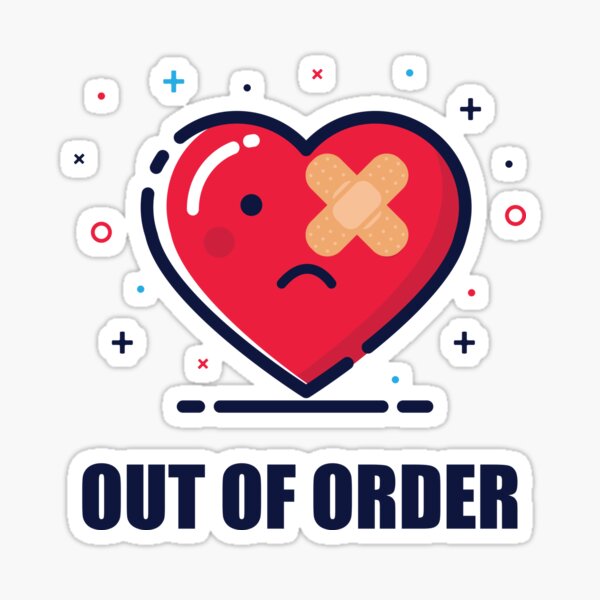"Out of order" Sticker for Sale by KarimStudio | Redbubble