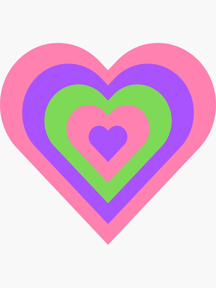 "Subtle Trigender Pride Y2K Heart, Aesthetic Discreet Tri Flag" Sticker ...