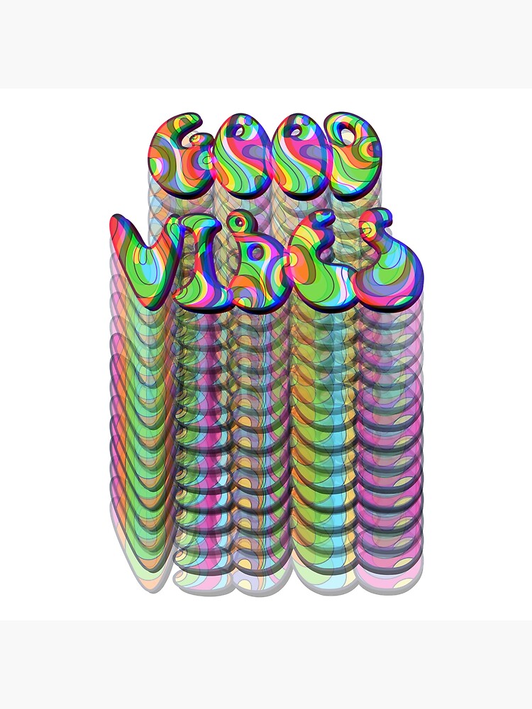 "Good Vibes Psychedelic Art 5D Trippy Hippie Awakening Fractal ...