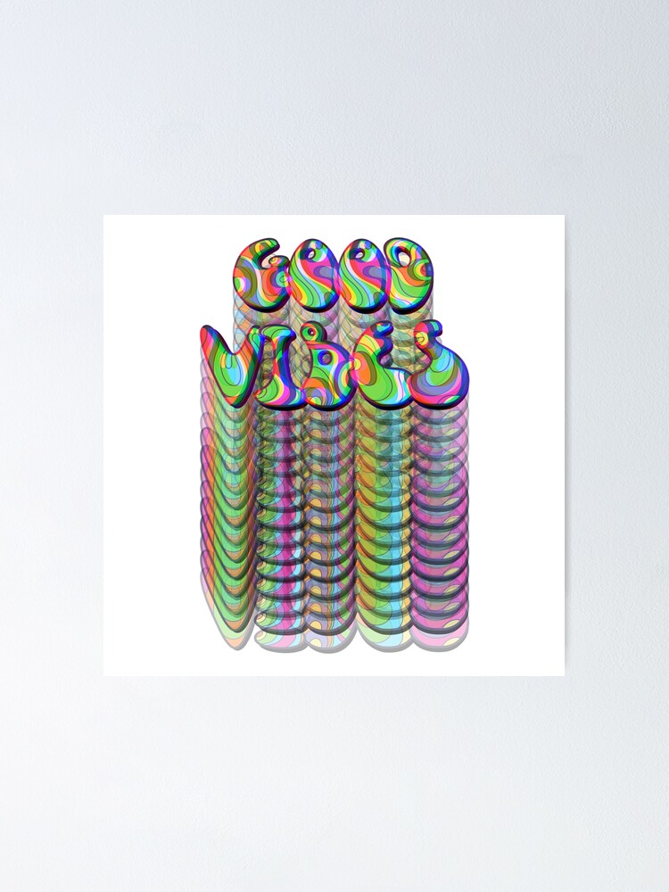 "Good Vibes Psychedelic Art 5D Trippy Hippie Awakening Fractal ...