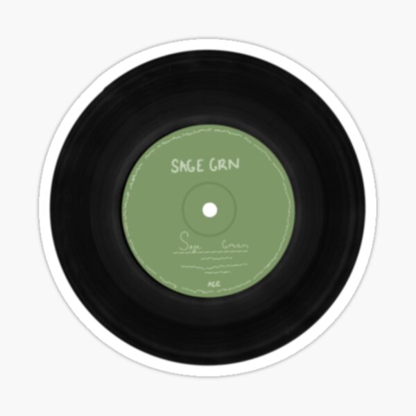 "Sage green vinyl " Sticker by Emsstickers255 | Redbubble