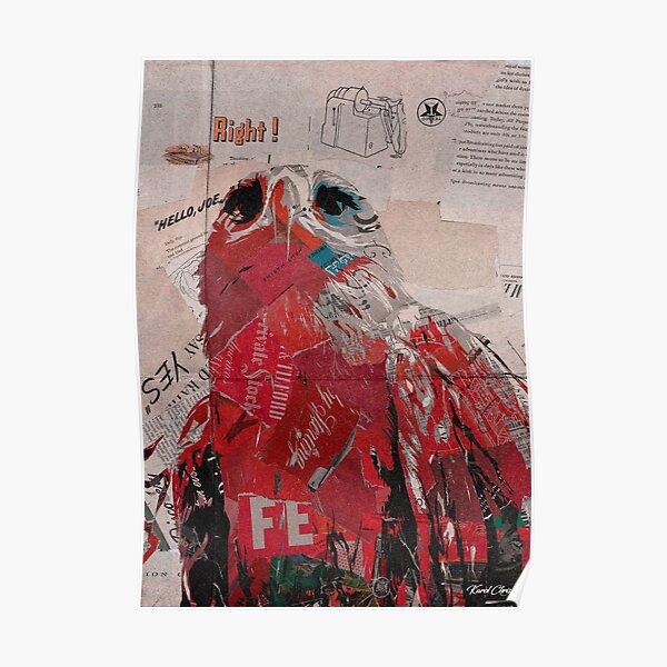 "Collage Art - Bird of Prey - Wildlife Collection" Poster for Sale by ...