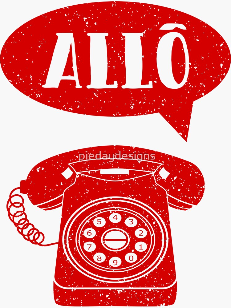 "Allo French greeting Retro Telephone" Sticker for Sale by ...