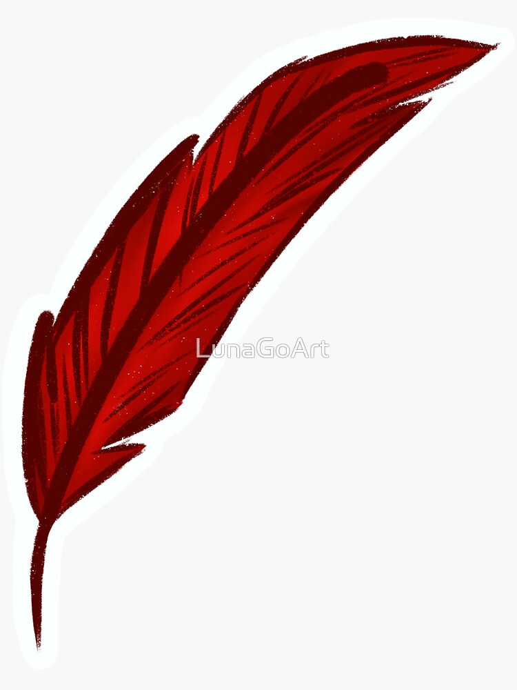 "Hawks | Keigo Takami | Red Feather" Sticker by LunaGoArt | Redbubble