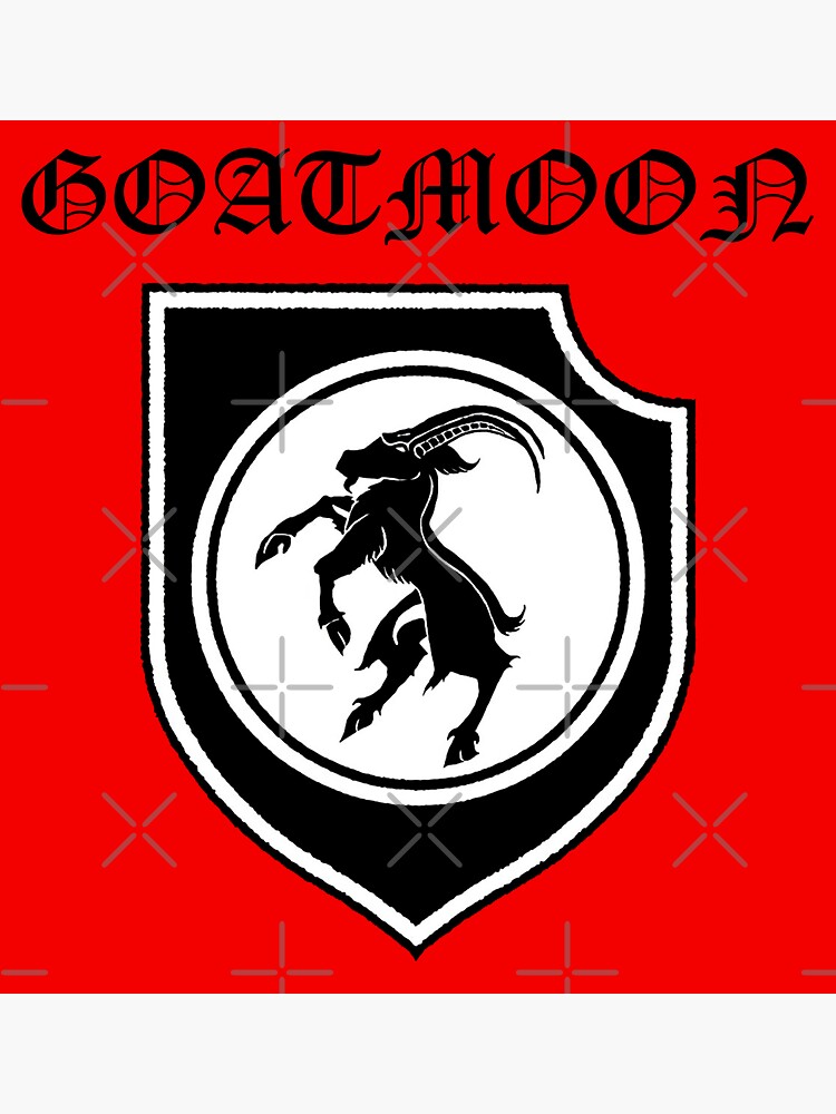 "Goatmoon Goat | Black Metal" Sticker by DerWald | Redbubble