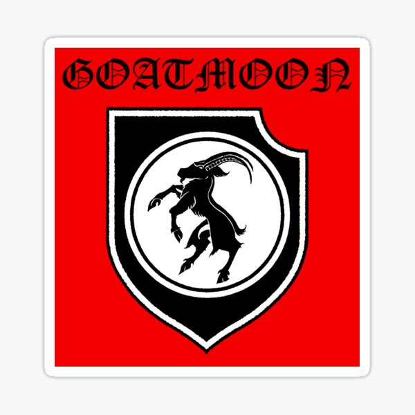 "Goatmoon Goat | Black Metal" Sticker by DerWald | Redbubble