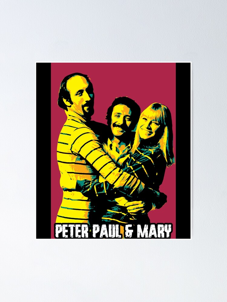 "Peter, Paul And Mary. American Folk Group. Sticker" Poster for Sale by ...