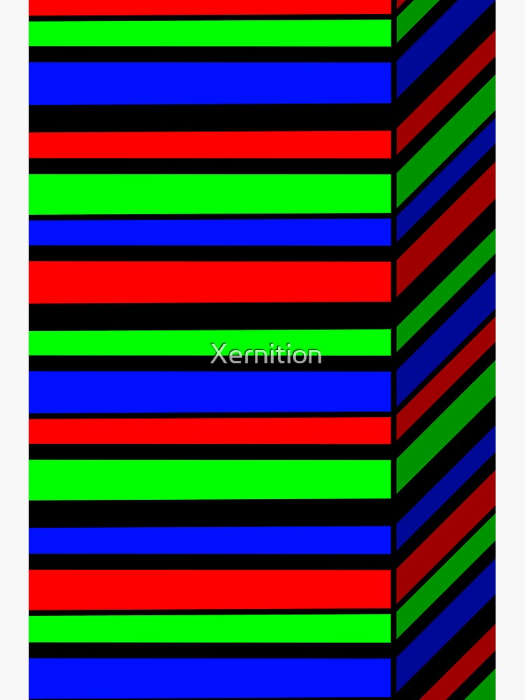 "Angled Stripes - RGB - " Sticker by Xernition | Redbubble