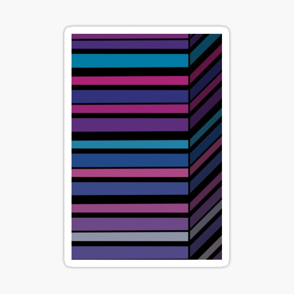 "Angled Stripes - Purples - " Sticker for Sale by Xernition | Redbubble