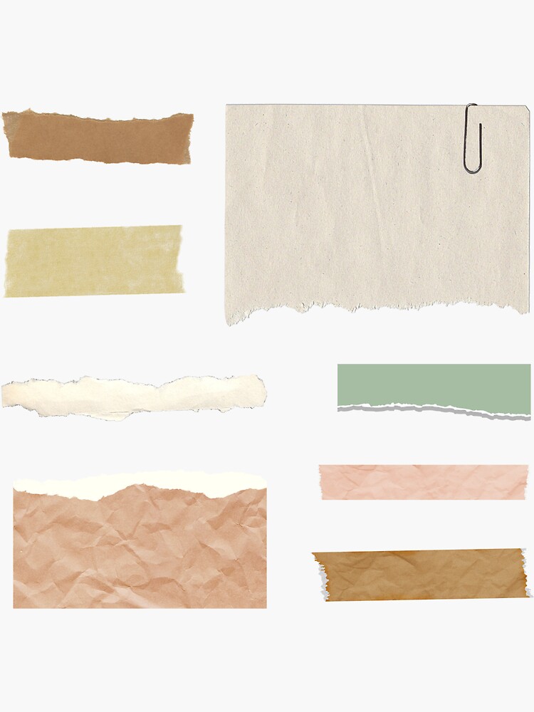 "Torn Paper Stickers for DIY Scrapbooking" Sticker by EphesiansArtPH ...