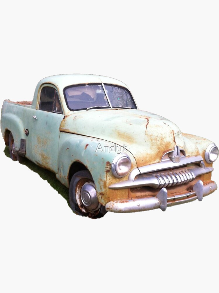 "The rusty Holden FJ Ute." Sticker by Andyt | Redbubble