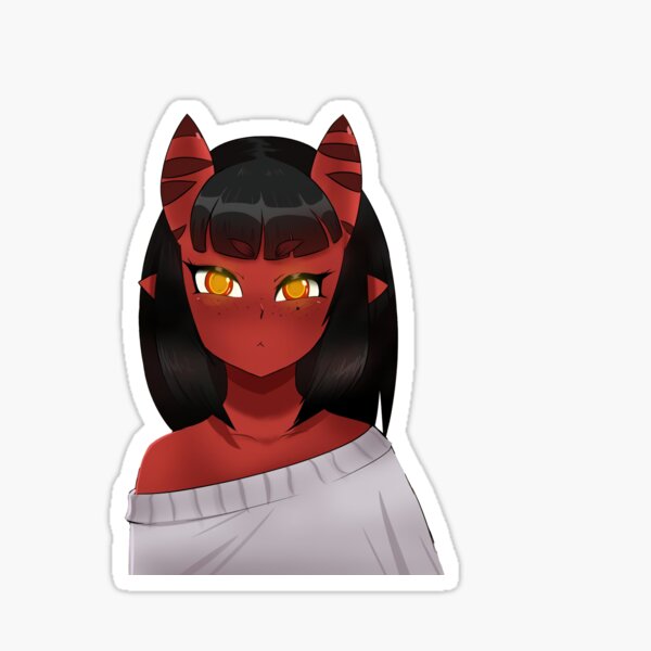"Meru the Succubus" Sticker for Sale by UBlueDuck | Redbubble