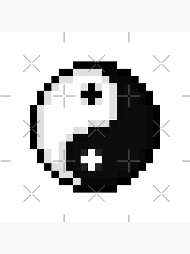 "Pixel Ying and Yang" Poster for Sale by EvolvClothing | Redbubble