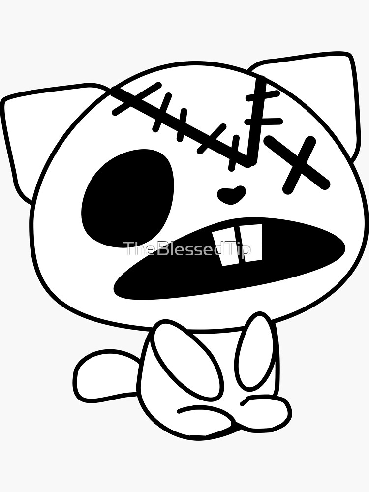 "emo cat" Sticker by TheBlessedTip | Redbubble