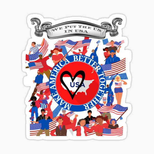 "The US Un USA" Sticker by MABTNow | Redbubble