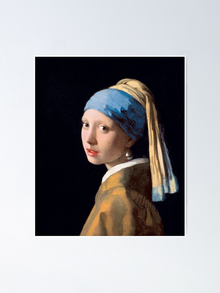 "Mädchen mit Perlenkette - Vermeer - klassische Gemälde" Poster von ...