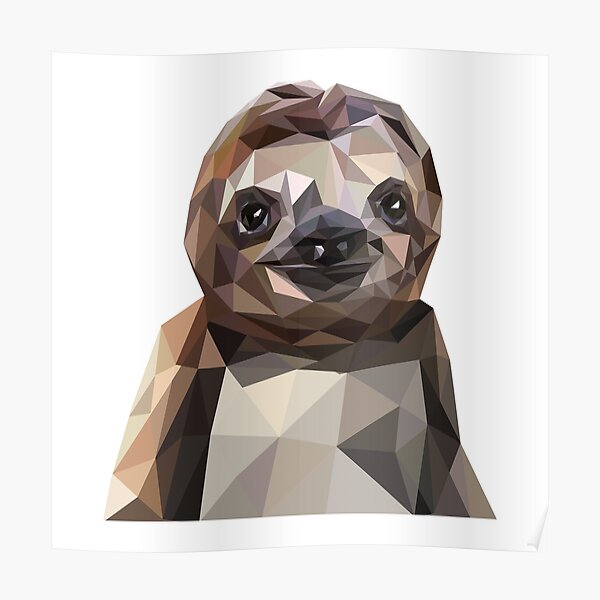 "Nursery Cute Sloth Pop Art" Poster for Sale by jerapahart | Redbubble