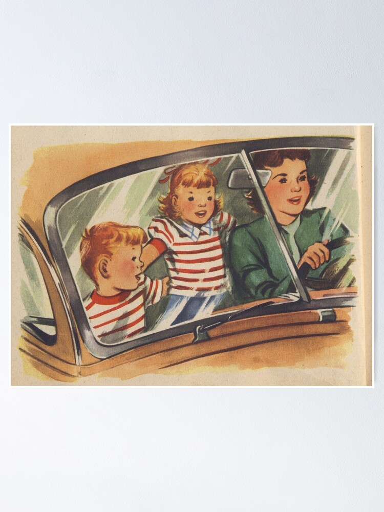 "Retro Unsafe Driving" Poster for Sale by TippyToes | Redbubble