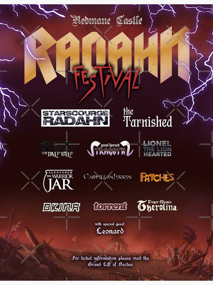 "Elden Ring Radahn Festival Poster" Sticker for Sale by skibagpumpgod ...